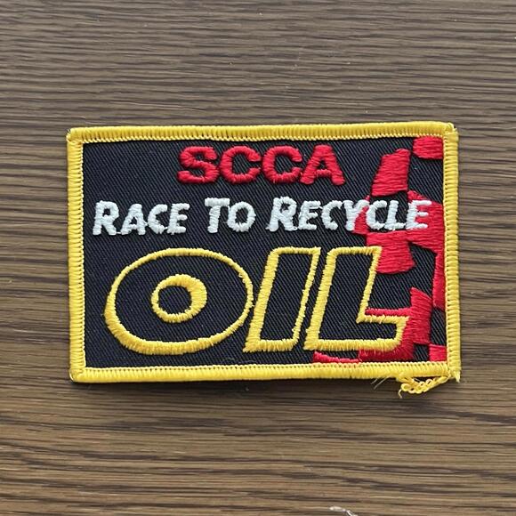 Other | Vintage Scca Sew On Embroidered Patch Race To Recycle Oil ...